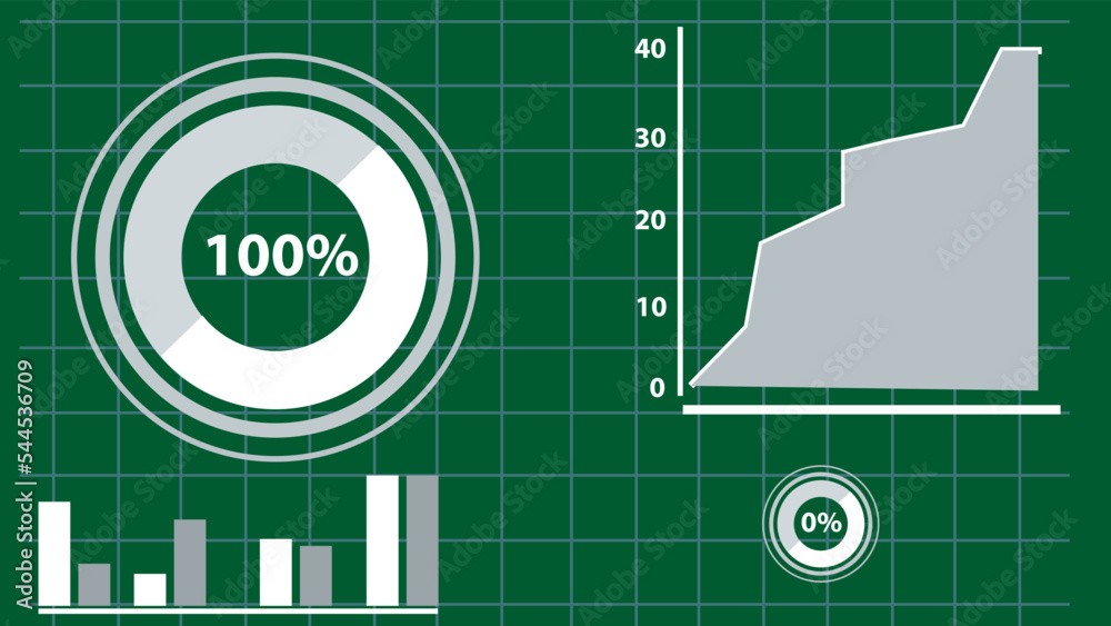 bar graphs and pie charts slick, clean, elegant white on blue ...