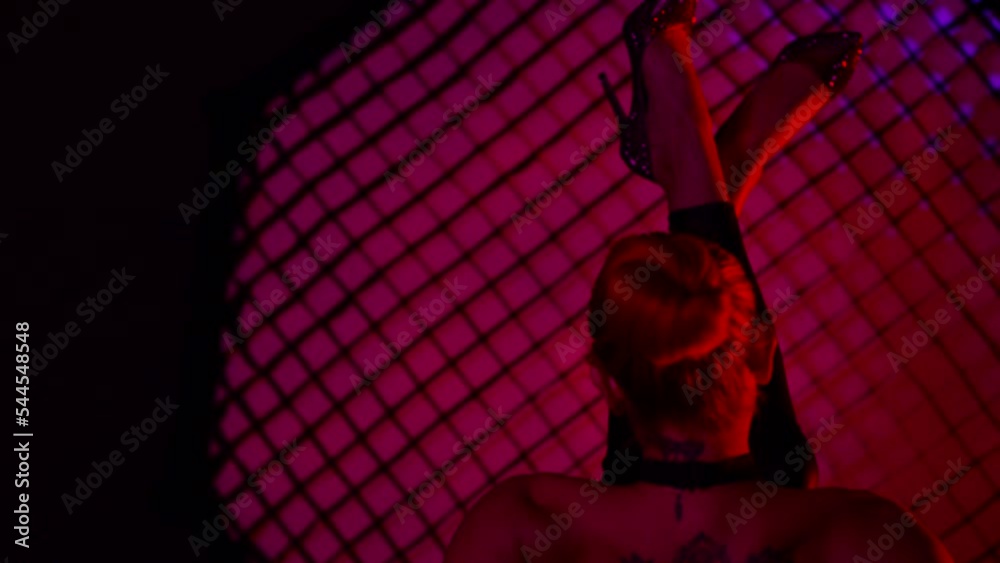 Back rear view of beautiful sexy woman dancing , laying and posing ...