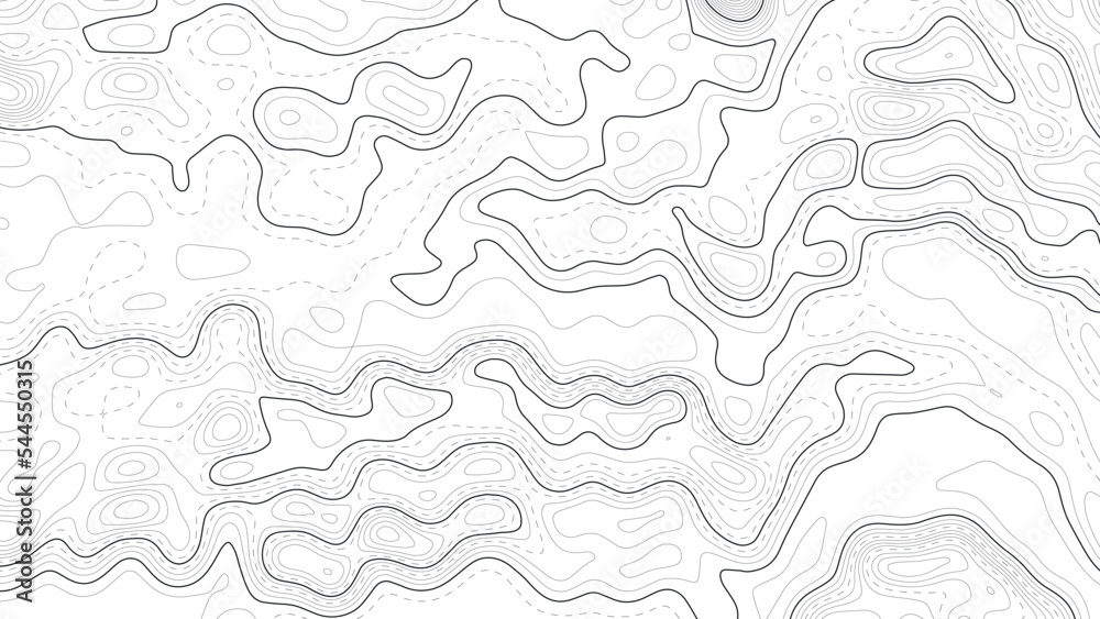 Topographic map background. Geographic line map with elevation ...