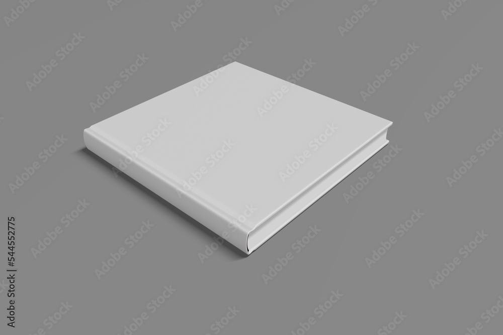 hardcover realistic square book mockups. 3d realistic render of hard ...