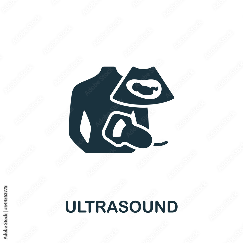 Ultrasound icon. Monochrome simple Healthcare icon for templates, web ... Ultrasound icon. Monochrome simple Healthcare icon for templates, web ...
