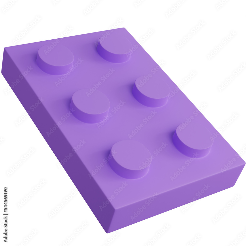 3d rendering six piece of lego isolated Stock Illustration | Adobe Stock