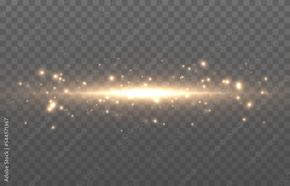 Vector magic light on isolated transparent background. Light, line of ...