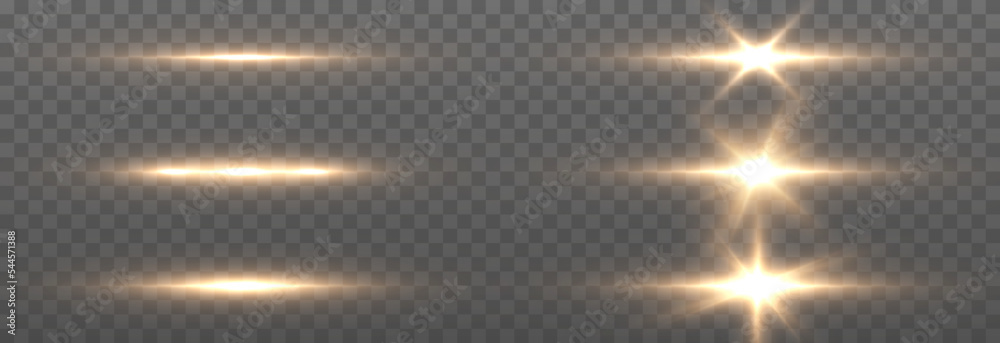 Vector set of flashes of light on an isolated transparent background ...