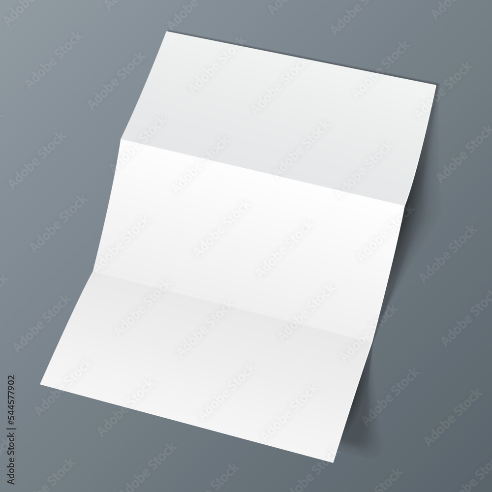 Blank Trifold Paper Leaflet, Flyer, Broadsheet, Flier, Follicle, Leaf ...