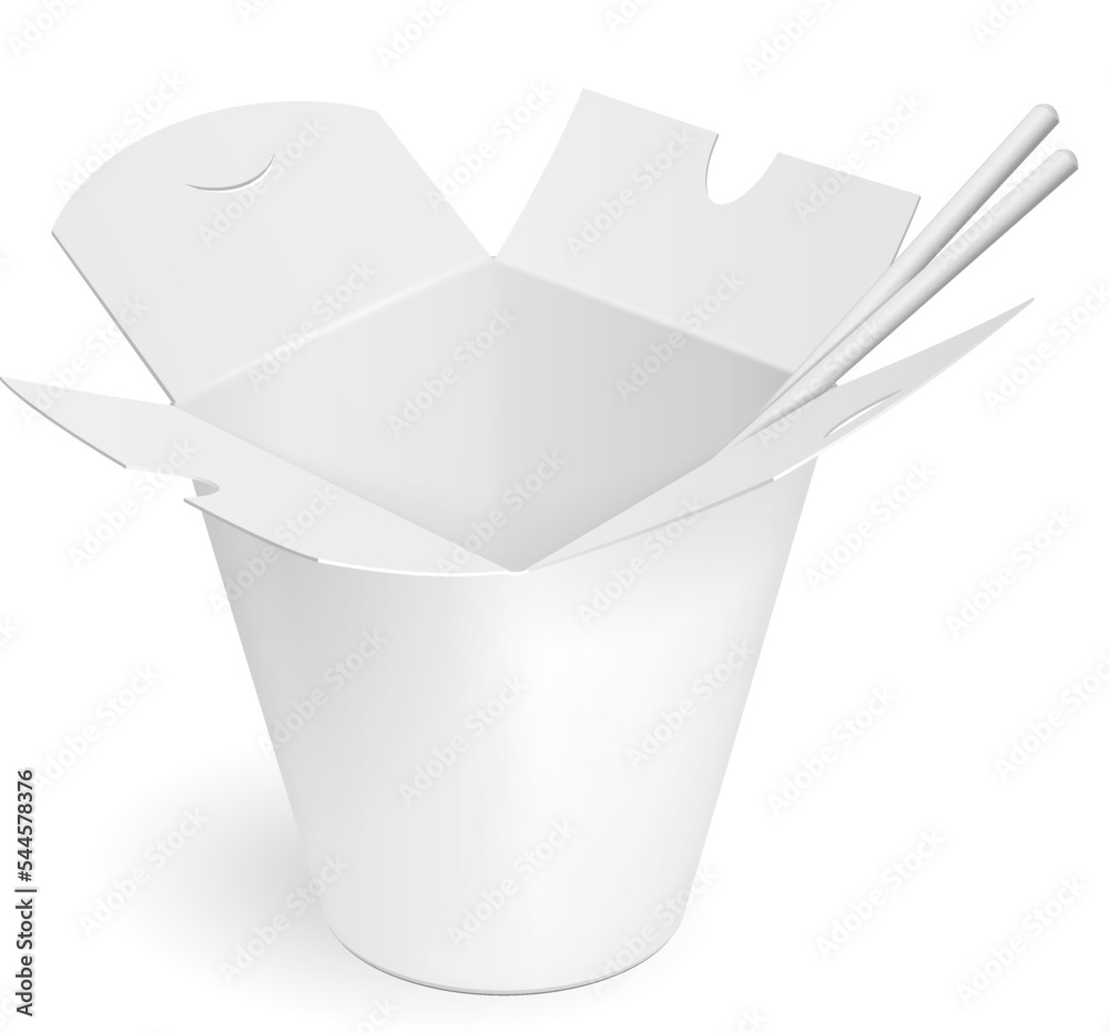 Asian, Chinese, Thai, Korean Cardboard Food Tub Box. Wok, Udon, Rice ...