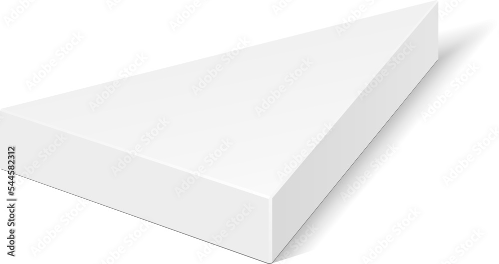 Mockup White Cardboard Triangle Box Packaging For Food, Gift Or Other ...