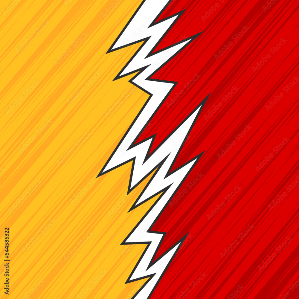 Two side background with comic style and slash line pattern. Versus ...