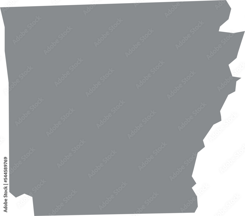 Arkansas Map Vector, United States of America, Isolated on Transparent ...