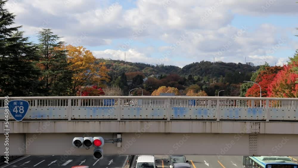Sendai, Miyagi, Japan, November 2022. Aobayama seen from the Hirose ...