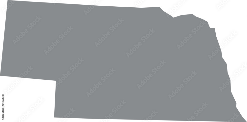 Nebraska Map Vector, United States of America, Isolated on Transparent ...