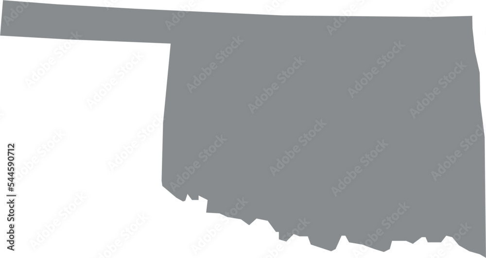 Oklahoma Map Vector, United States of America, Isolated on Transparent ...