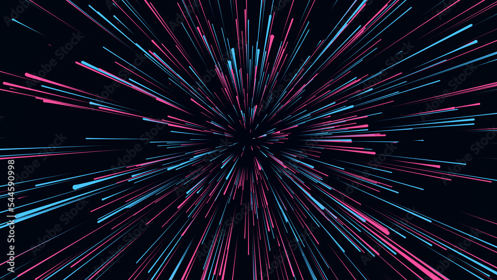 Abstract hyperspeed background. Movements of big data cyberspace ...