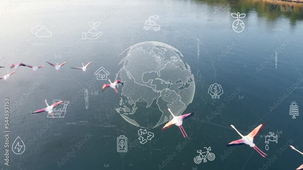 Vidéo Stock Environmental technology concept. Sustainable development ...