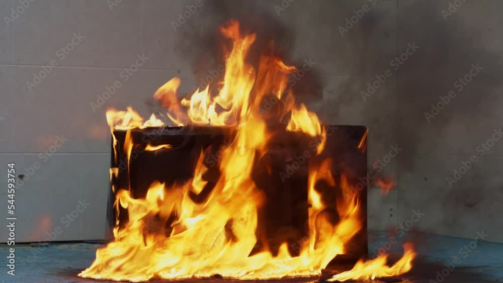 Video Stock microwave oven on fire. the concept of fire in the kitchen ...