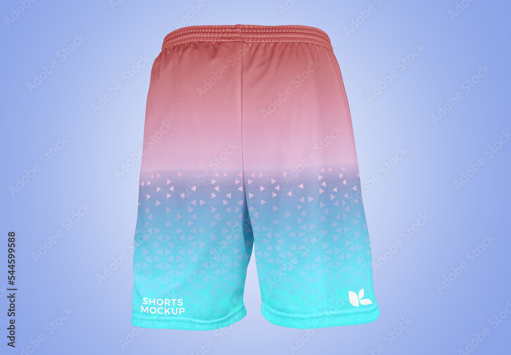 Shorts Mockup Back View Stock Template | Adobe Stock
