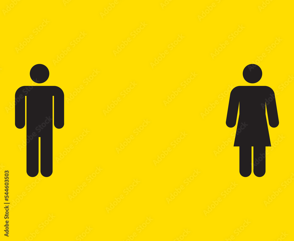 separated couple made with simplified characters. divorce and family ...