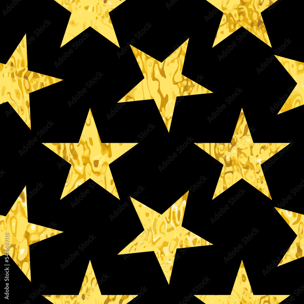 Gold stars seamless pattern for wrapping paper, cover design, cards ...