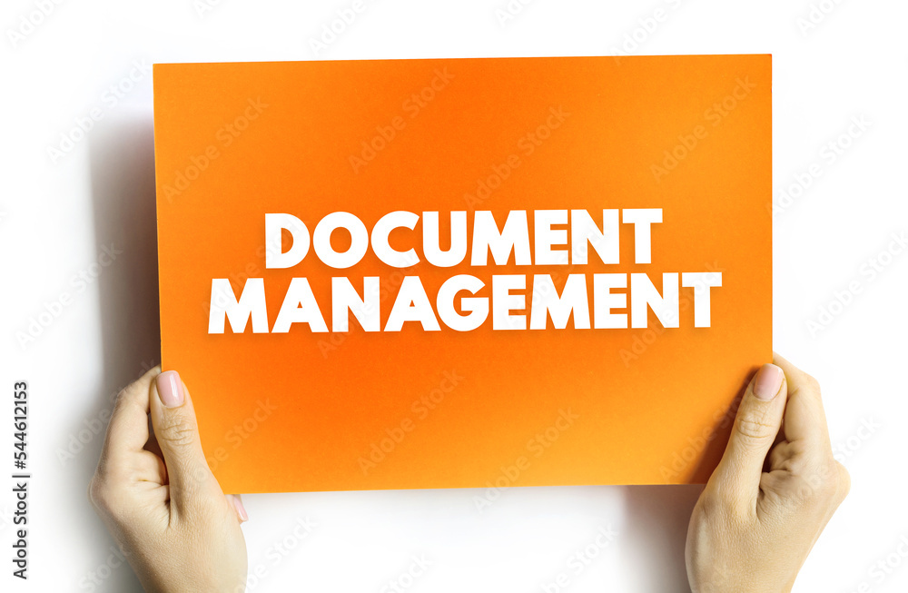 Document Management - system used to capture, track and store ...