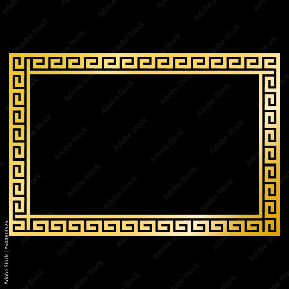 Greek gold frame border illustration jpeg image , png transparent ...