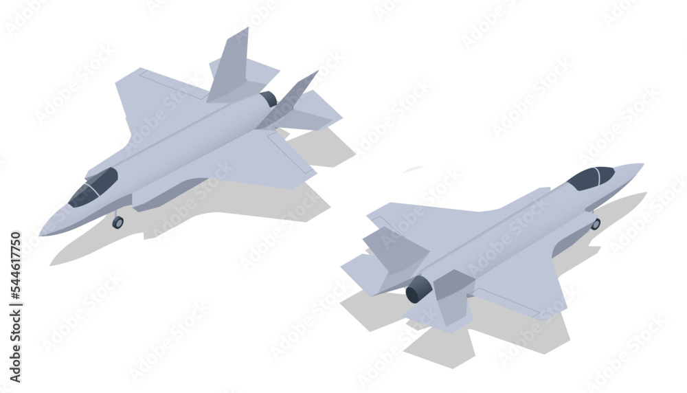 Isometric Lockheed Martin F-35 Lightning II Multirole fighter ...