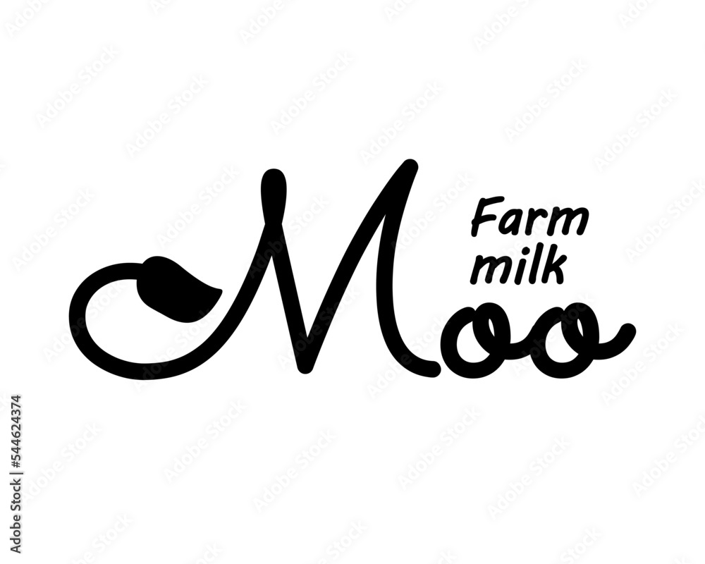 Vetor de Logo for milk farm. Label for dairy production. Milk logo with ...