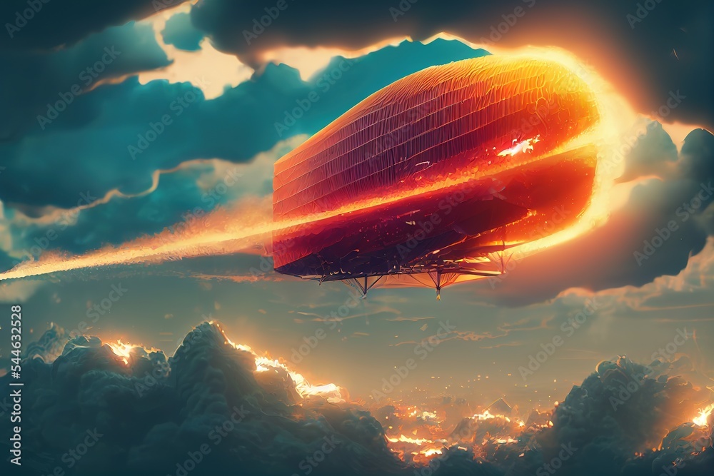 Dramatic sky background with space for design. Dark glowing storm ...