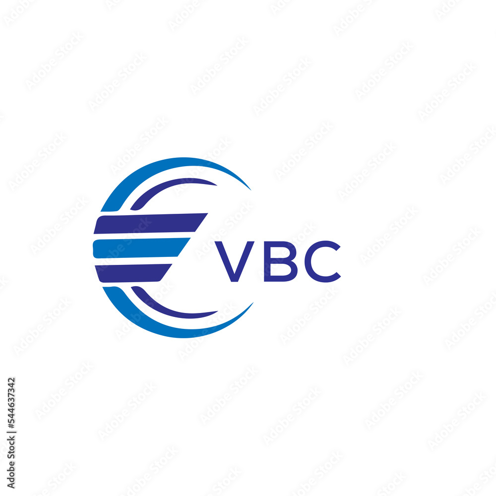 VBC letter logo. VBC blue image on white background. VBC vector logo ...