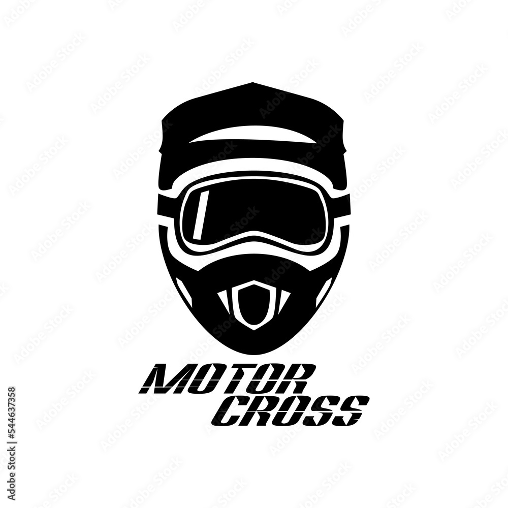 Moto cross helmet logo, suitable for logos, mascots, icons, bikers, etc ...