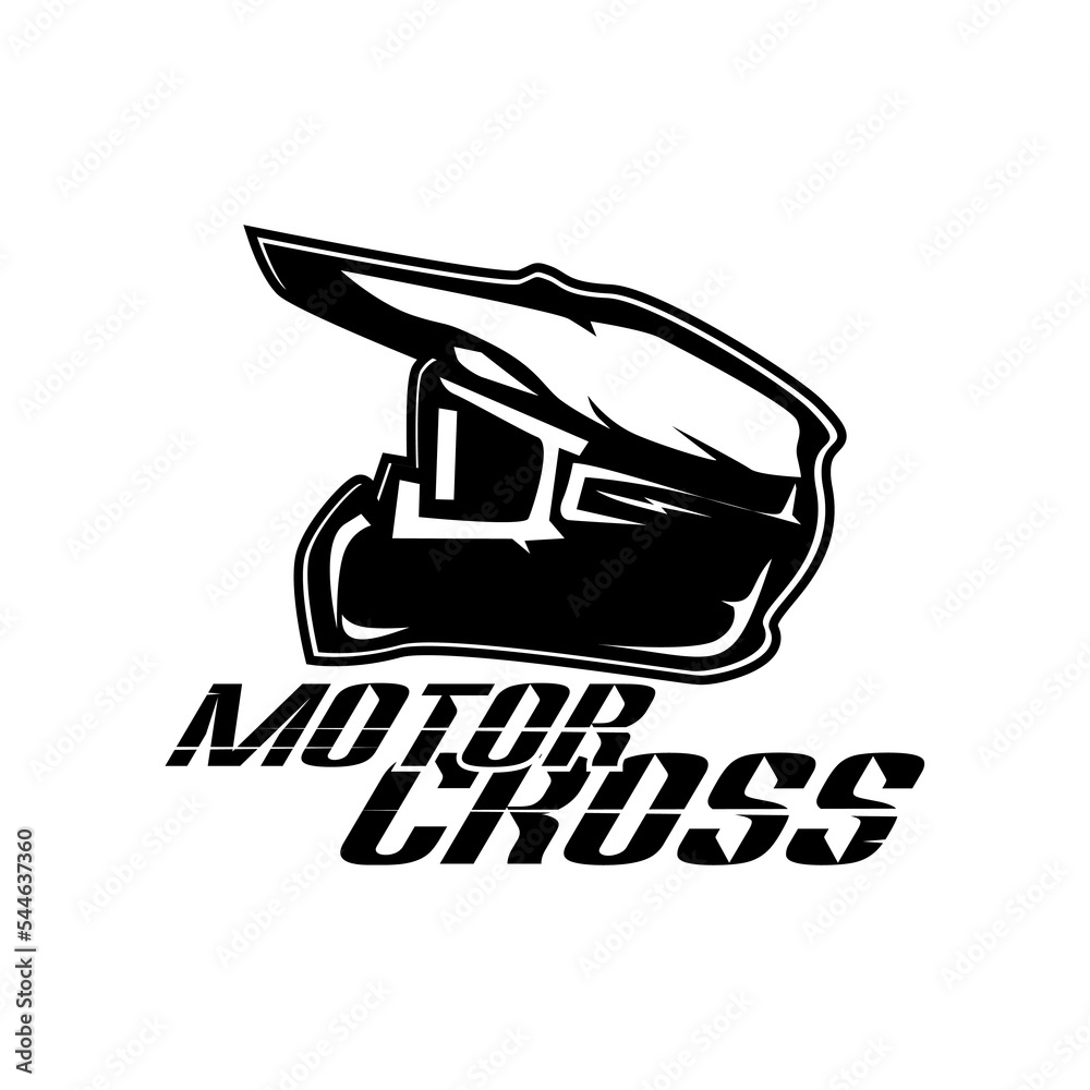 Moto cross helmet logo, suitable for logos, mascots, icons, bikers, etc ...