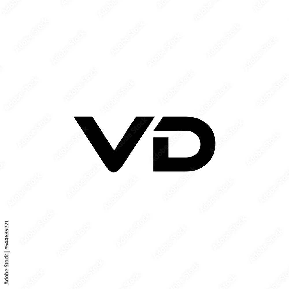 VD letter logo design with white background in illustrator, vector logo ...
