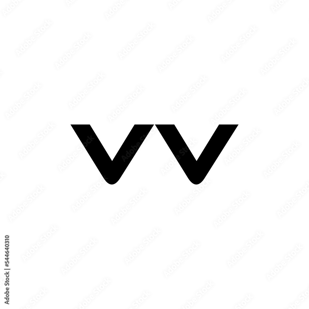 VV letter logo design with white background in illustrator, vector logo ...