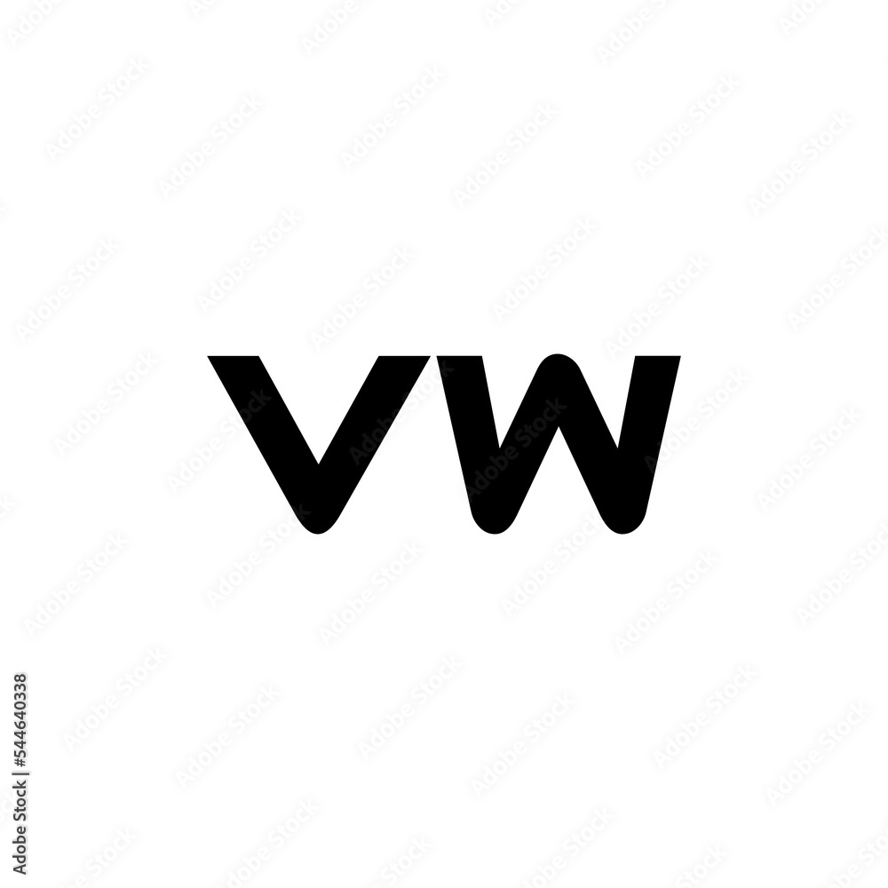 VW letter logo design with white background in illustrator, vector logo ...