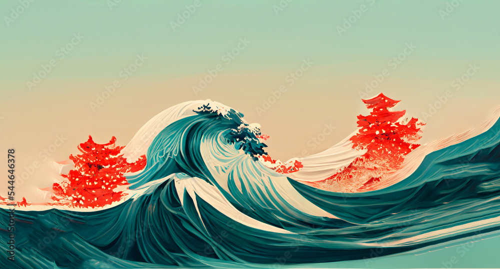 Wave Painting Japanese