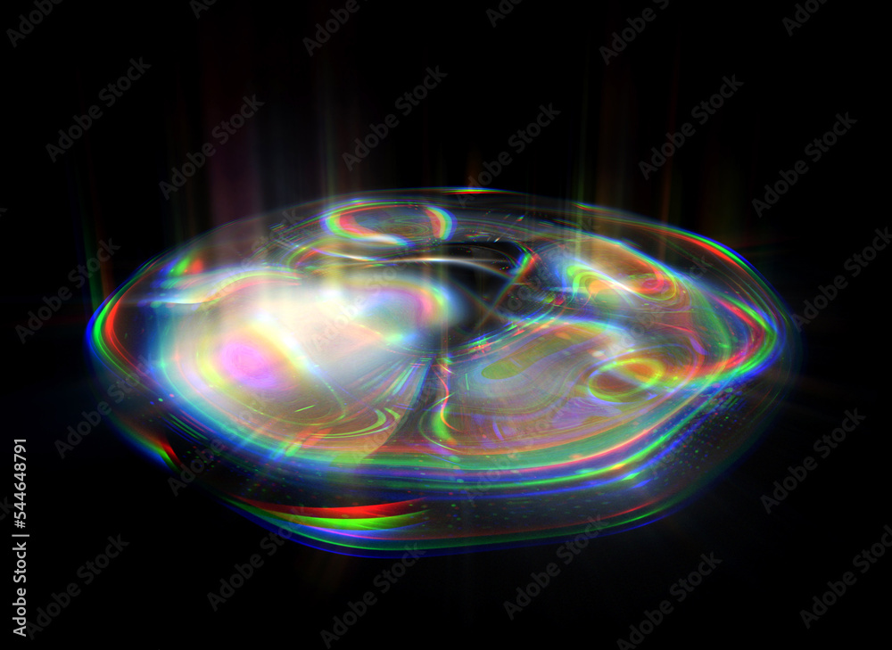 Glow swirl light effect. Circular lens flare. Abstract rotational lines ...
