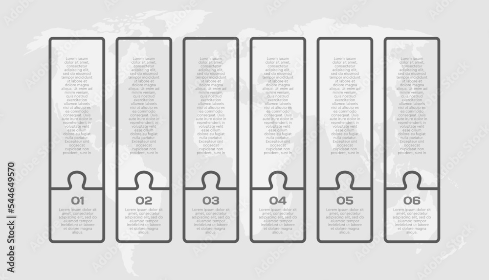 Vector diagram infographic process on 6 steps Stock Vector | Adobe Stock