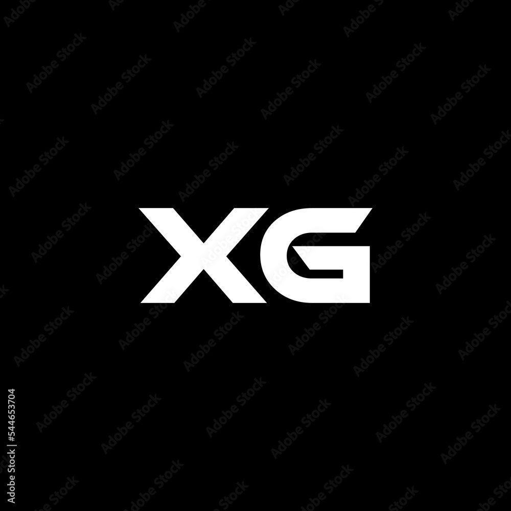 XG letter logo design with black background in illustrator, vector logo ...