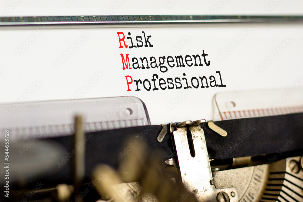 RMP risk management professional symbol. Concept words RMP risk ...