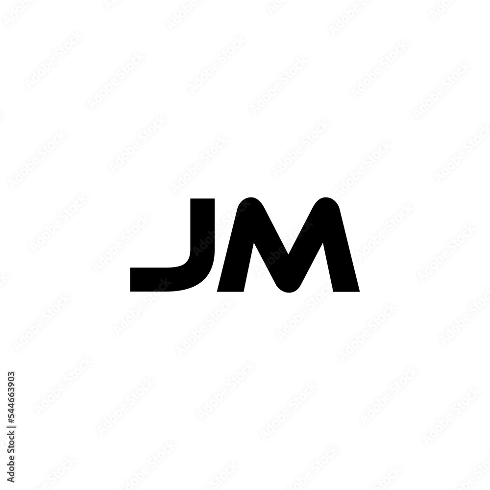 JM letter logo design with white background in illustrator, vector logo ...