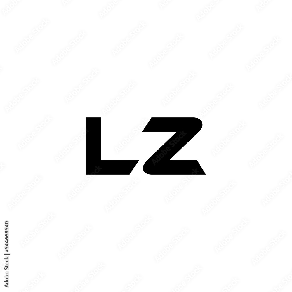 LZ letter logo design with white background in illustrator, vector logo ...