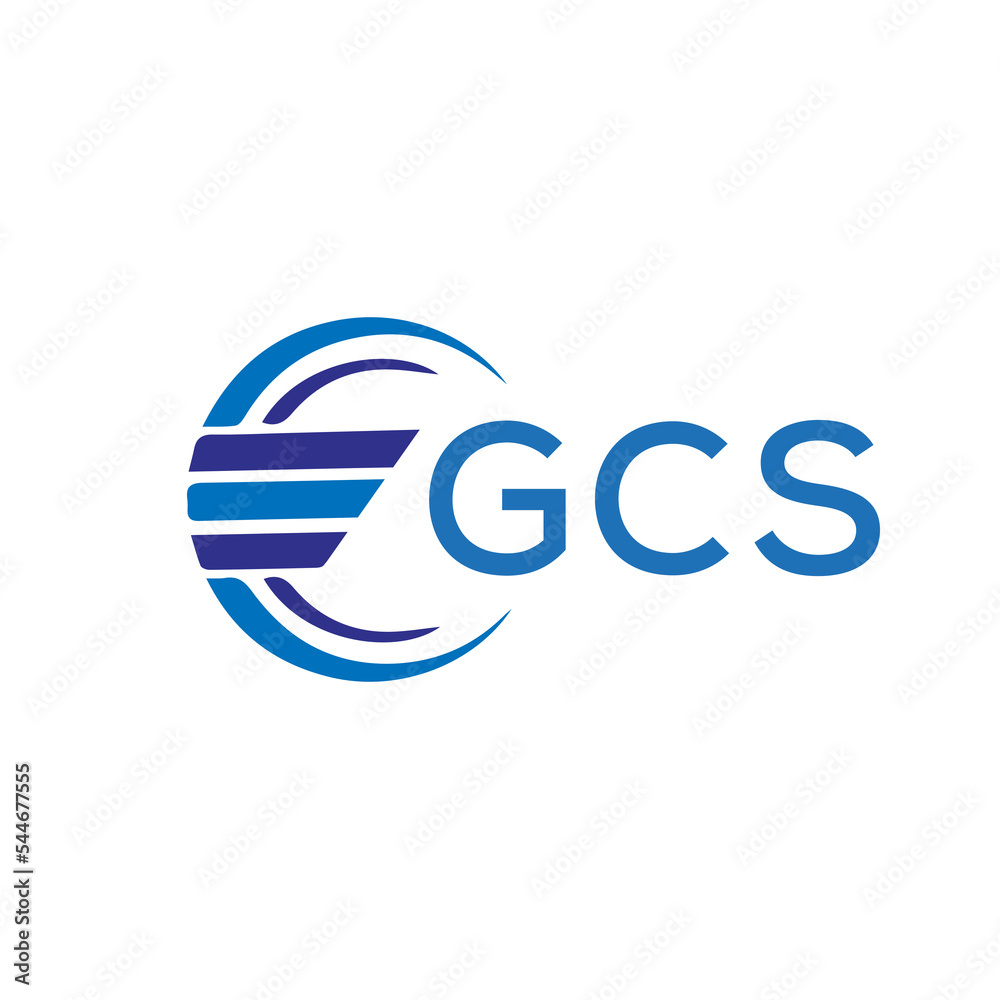 GCS letter logo. GCS blue image on white background. GCS vector logo ...