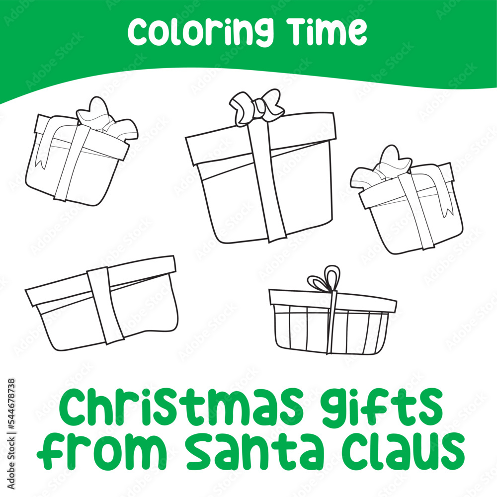 Coloring page Christmas edition. Cute and funny cartoon characters ...