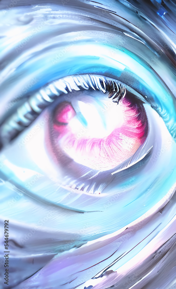 Blue Watercolor Eye Iris Illustration Stock Illustration | Adobe Stock