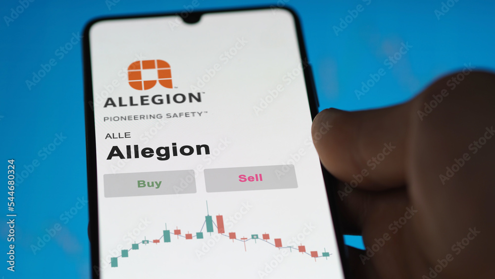 September 13th 2022, New York. An investor's analyzing the Allegion ...