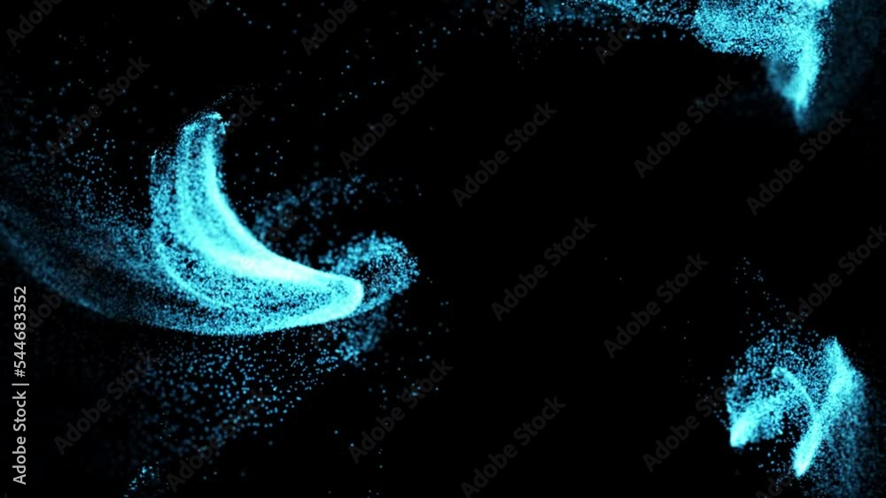 Magical Particles floating on black background Stock Video | Adobe Stock