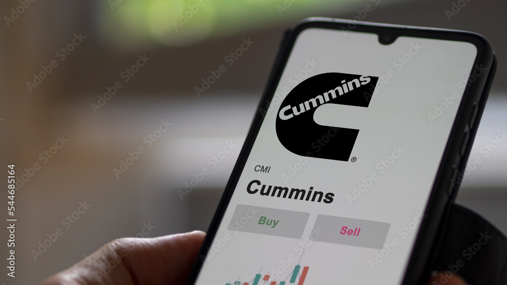September 13th 2022, New York. An investor's analyzing the Cummins CMI ...