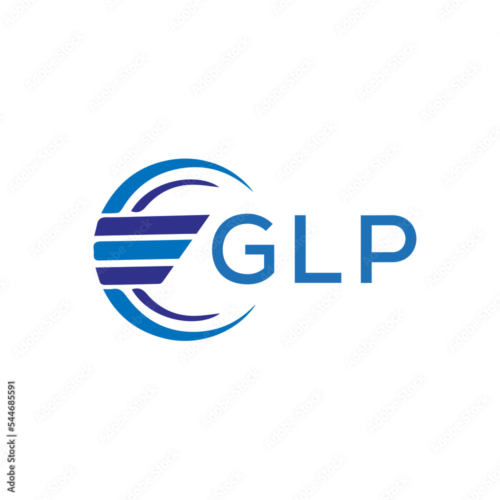 GLP letter logo. GLP blue image on white background. GLP vector logo ...
