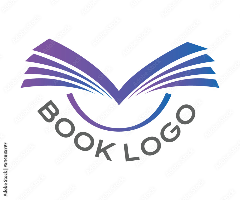 Book logo icon design template. Modern education logo with open book ...
