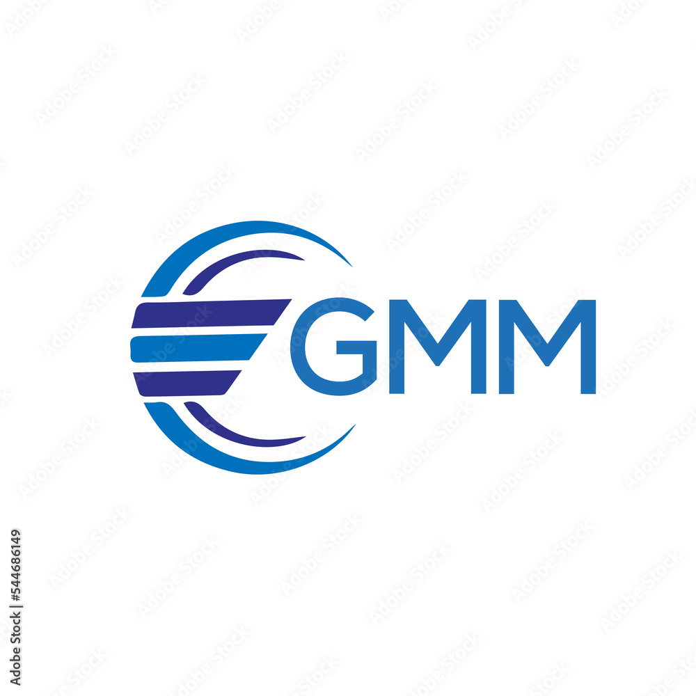 GMM letter logo. GMM blue image on white background. GMM vector logo ...
