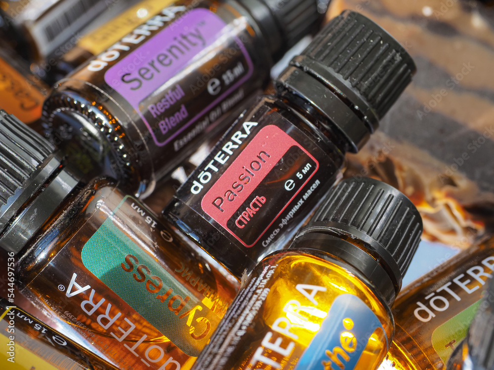 Foto de Doterra brand essential oils at a health lecture.belarus,minsk ...